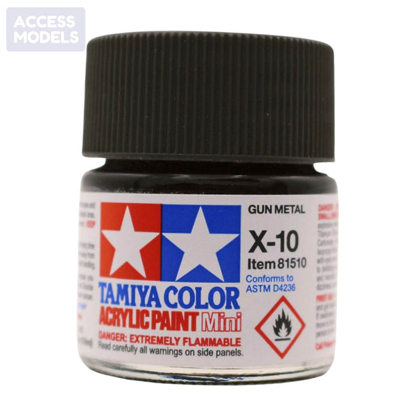 Tamiya Acrylic Paints 10Ml X10 Gun Metal - Access Models