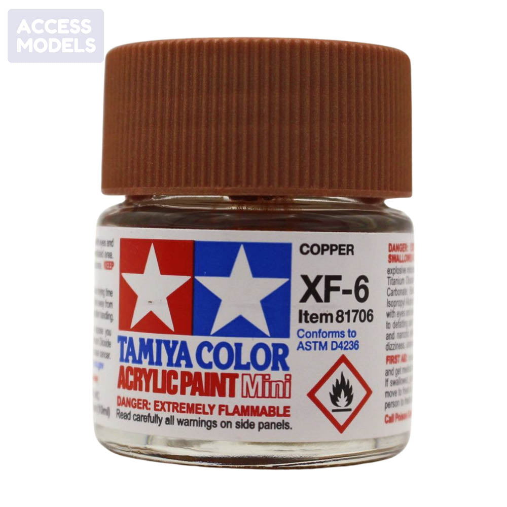 Tamiya Acrylic Paints 10Ml Xf6 Copper [81706] | Access Models