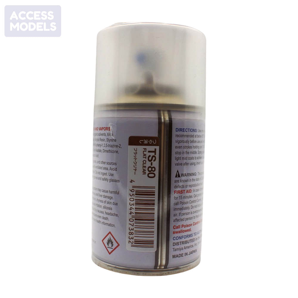 Tamiya Spray Paints 100Ml Ts80 Flat Clear - Access Models
