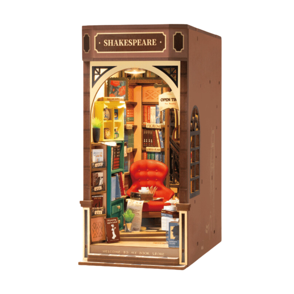 Rolife Shakespeare Bookstore Book Nook TGB07 | DIY Wooden Model Kits ...