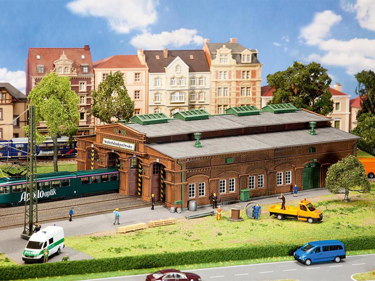 Faller Dresden Tram Depot Model of the Month Kit II FA191823 - Access ...