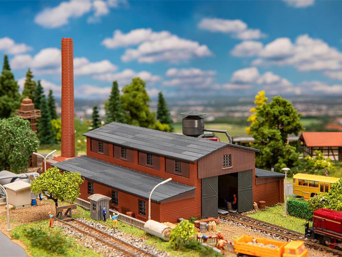 Faller Factory with Chimney Model of the Month Kit III FA231720 ...