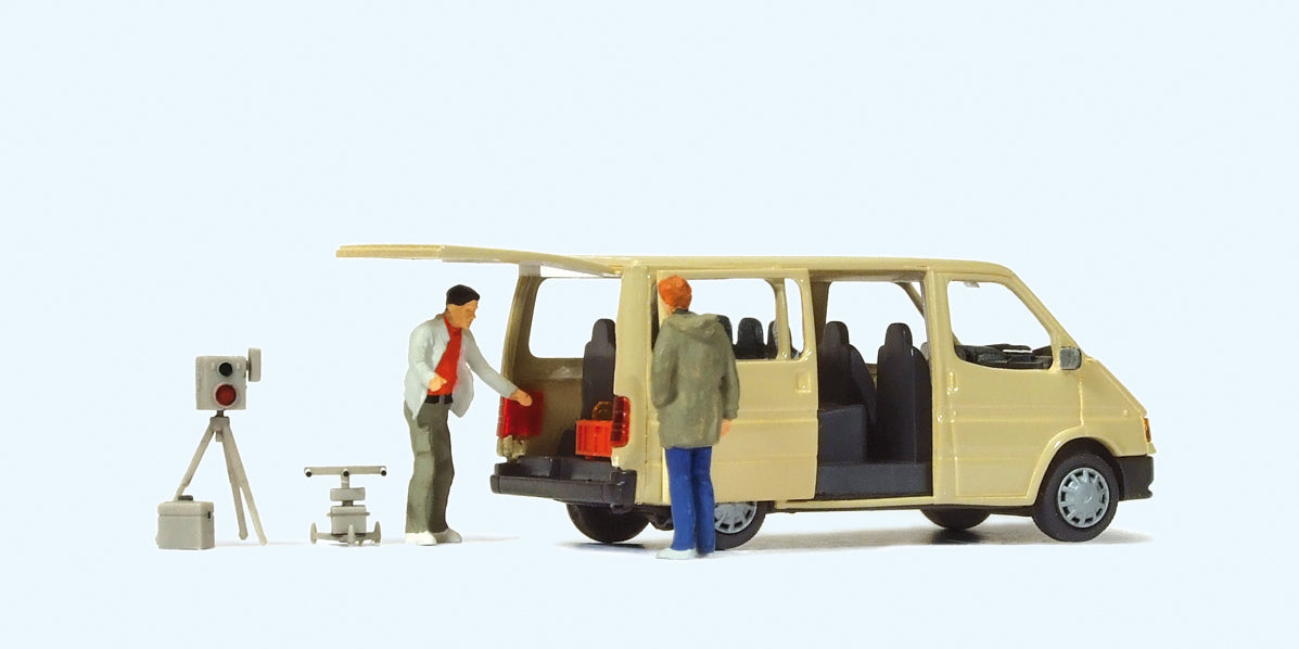 Preiser Police Ford Transit Speed Trap Scene Figure Set PR33249 ...