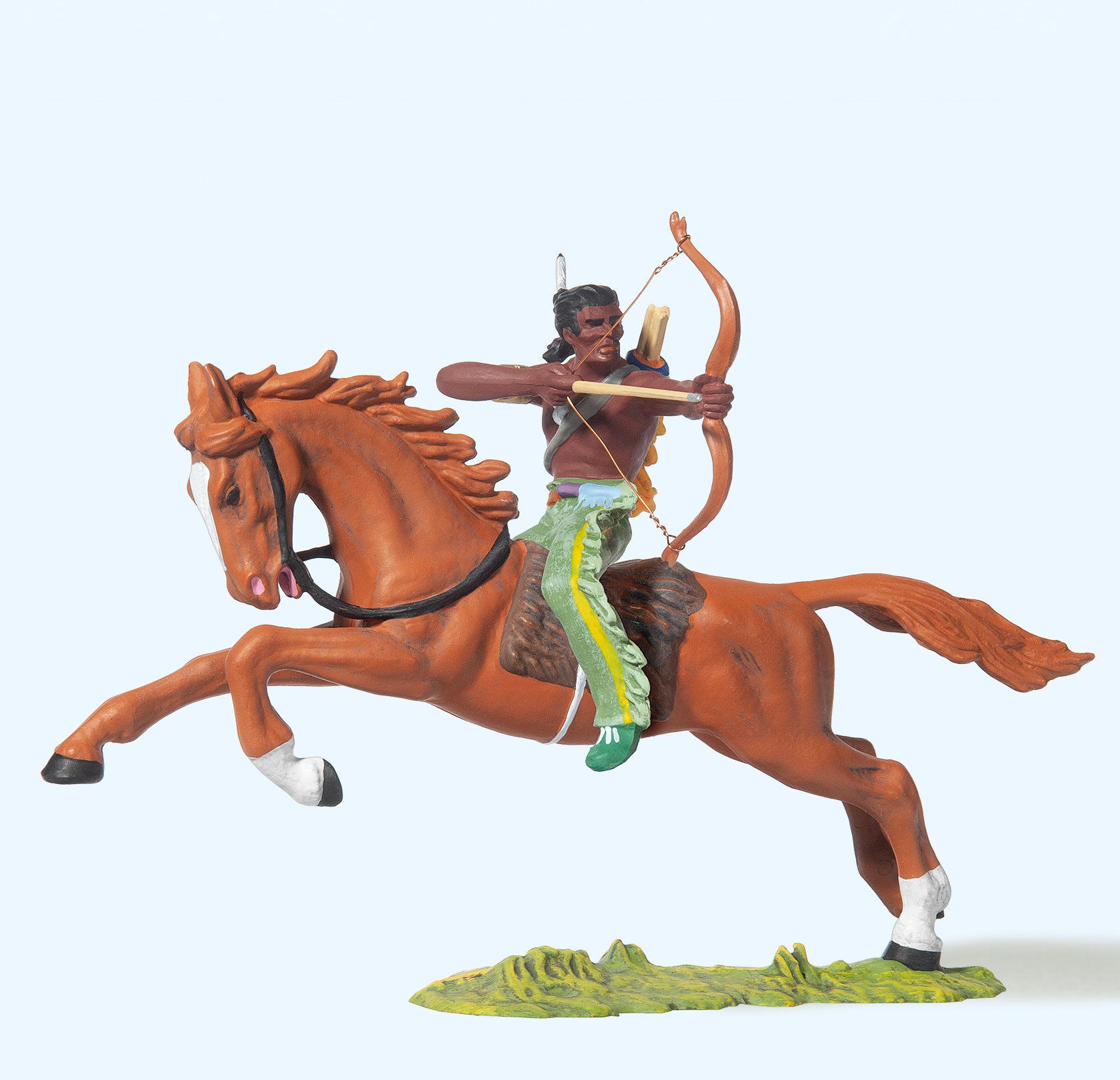 Preiser Native American Riding with Bow Figure PR54655 - Access Models