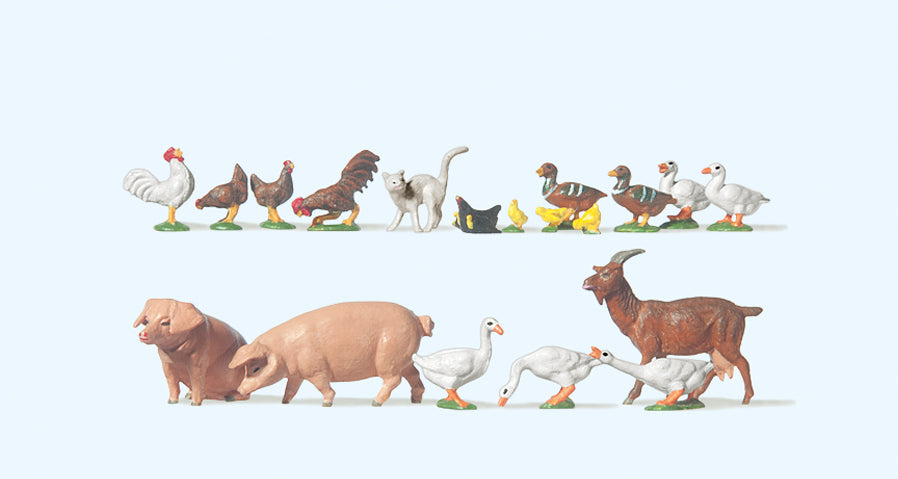Preiser Small Animals (18) Exclusive Figure Set PR72414 - Access Models