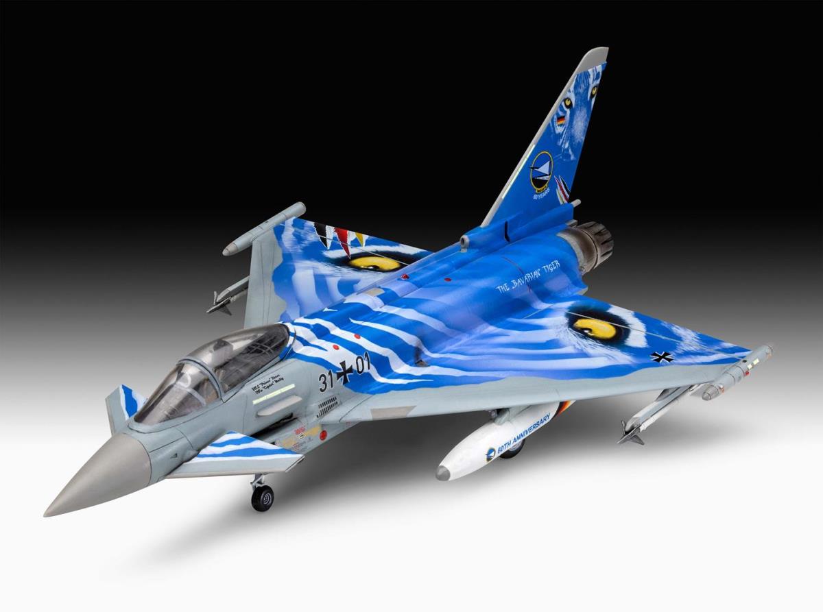 Revell German Eurofighter Typhoon Bavarian Tiger Model Set (1:72) RL63 ...
